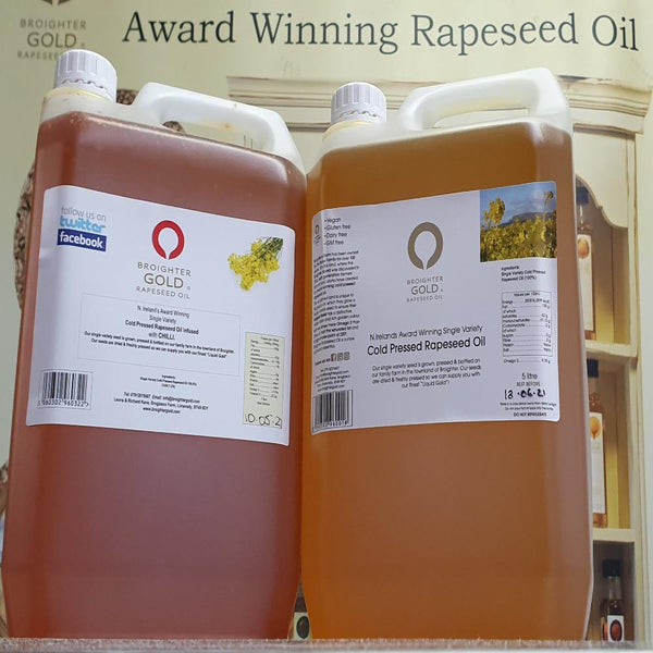Broighter Gold 5 Litre Natural & Infused Rapeseed Oil – Broighter Gold ...